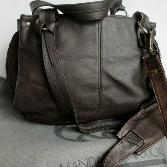 Bags | Mandarina Duck Brown Leathersuede Multi Compartment ...